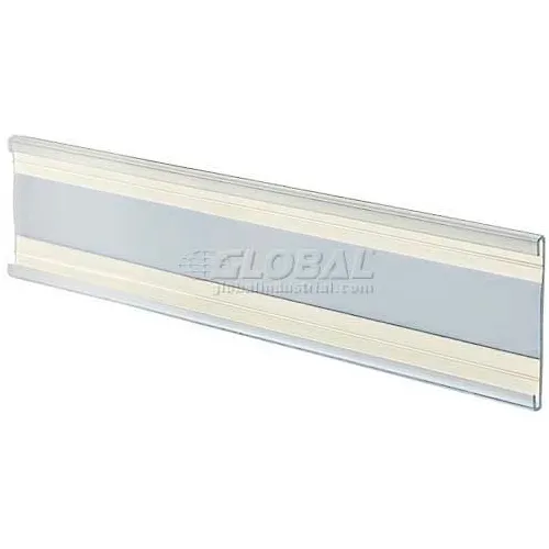 Global Approved 199607 Adhesive-Back C-Channel Nameplate, 6" x 2", Acrylic