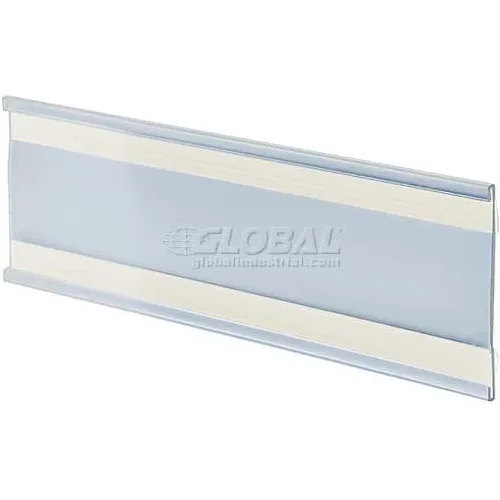 Global Approved 199610 Adhesive-Back C-Channel Nameplate, 6" x 3", Acrylic