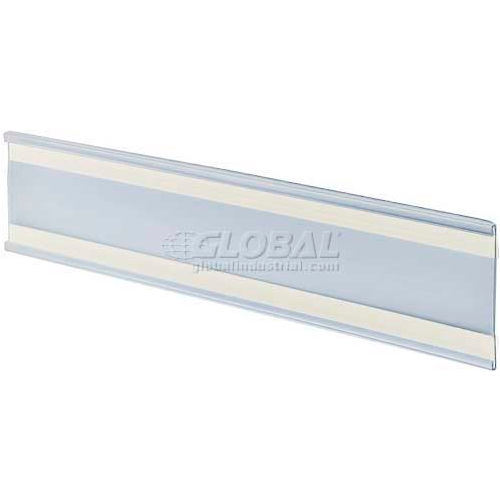Global Approved 199612 Adhesive-Back C-Channel Nameplate, 11" x 3", Acrylic