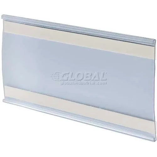 Global Approved 199613 Adhesive-Back C-Channel Nameplate, 6" x 4", Acrylic