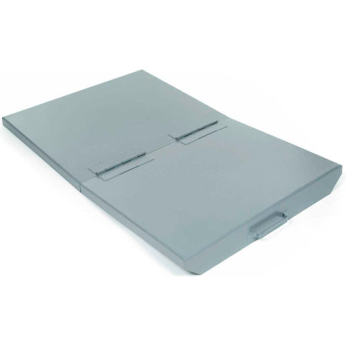 Hinged Lid for 2 Cu. Yd. Global Industrial™ Self-Dumping Hopper, Gray