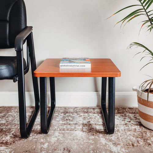 Interion® Square End Table 20" x 20" Cherry Top