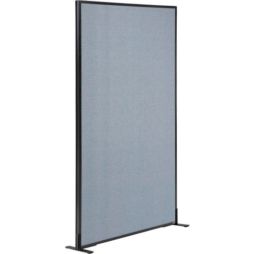 Interion® Freestanding Office Partition Panel, 36-1/4"W x 96"H, Blue