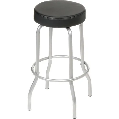 Interion® Swivel Stool - Vinyl - Black
