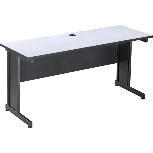 Interion® Rectangular Laminate Desk, 72", Gray - Zuma