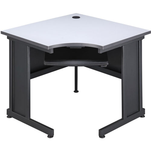 Interion® 36"W Corner Desk - Gray