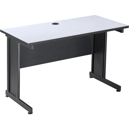 Interion® Traditional Office Desk, 48"W x 24"D x 30"H, Gray