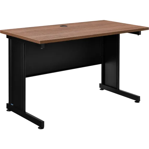 Interion® Traditional Office Desk, 48"W x 24"D x 30"H, Walnut - Zuma