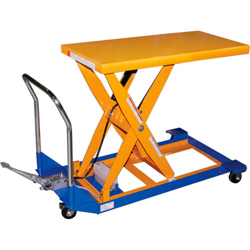 Foot Operated Mobile Scissor Lift Table CART-24-15-M 48 x 24 1500 Lb.