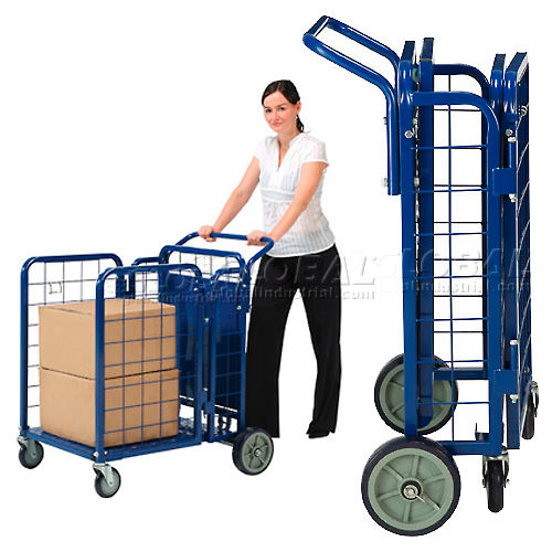 Global Industrial™ Fold-A-Way Stock Cart w/2 Shelves, 750 lb. Cap, 38"L ...