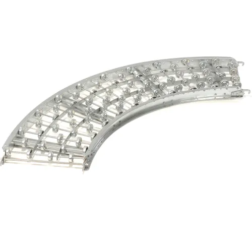 Omni Metalcraft Aluminum Skate Wheel Conveyor Curved Section WAHC3-18-16-90