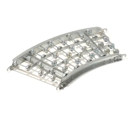 Omni Metalcraft Aluminum Skate Wheel Conveyor Curved Section WAHC3-24-20-45