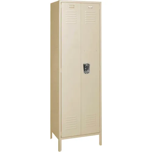 Penco® Vanguard 1-Tier 2 Door Executive Locker w/ Legs, 24"W x 18"D x ...