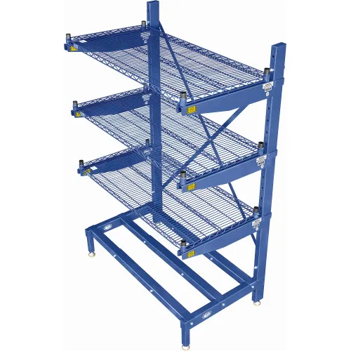 Nexel® Single-Sided Cantilever Rack Shelving, 3 Wire Shelves, 48"W x 24 ...
