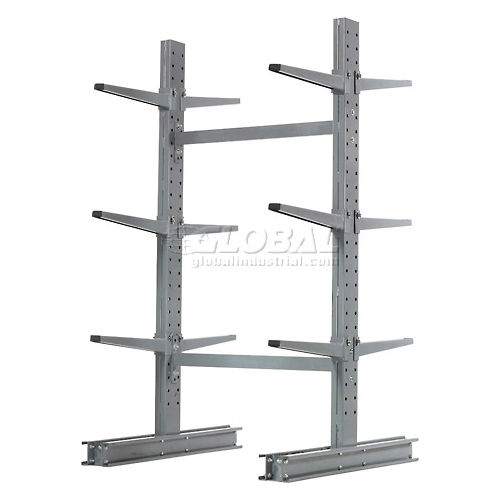 Global Industrial™ Double Sided Cantilever Rack Starter, 48"Wx54"Dx72"H