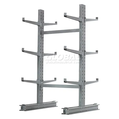 Global Industrial™ Double Sided Cantilever Rack Starter, 2" Lip, 48 ...