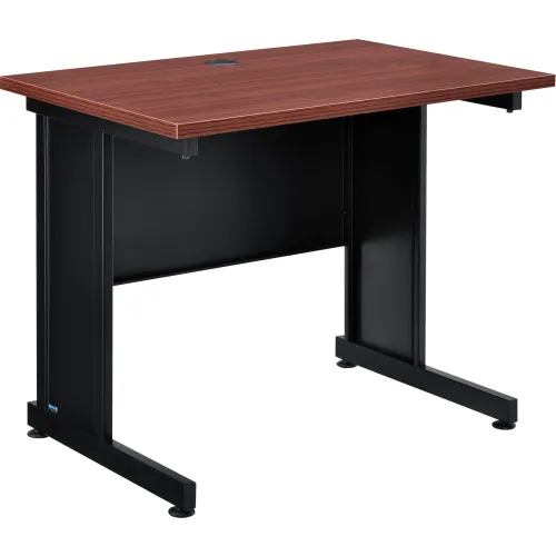 Interion® Traditional Office Desk, 36"W x 24"D x 30"H, Mahogany