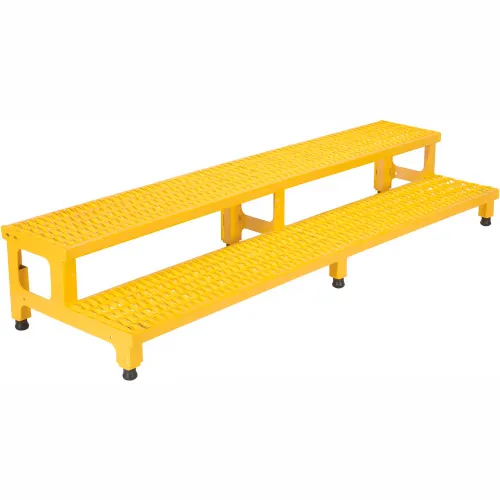 ASP-72 Adjustable Height Step Stand, Carbon Steel 72"W x 24"L