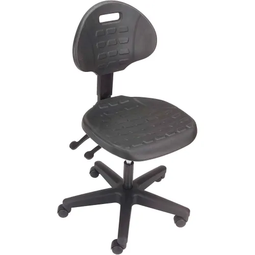 Interion® Ergonomic Task Chair With Mid Back, Polyurethane, Black ...