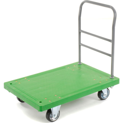 Global Industrial™ Plastic Deck Flatbed Platform Truck 36" x 24", 1000 ...