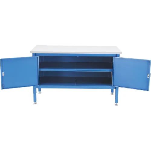 Global Industrial™ Security Cabinet Bench w/ Plastic Safety Edge Top ...