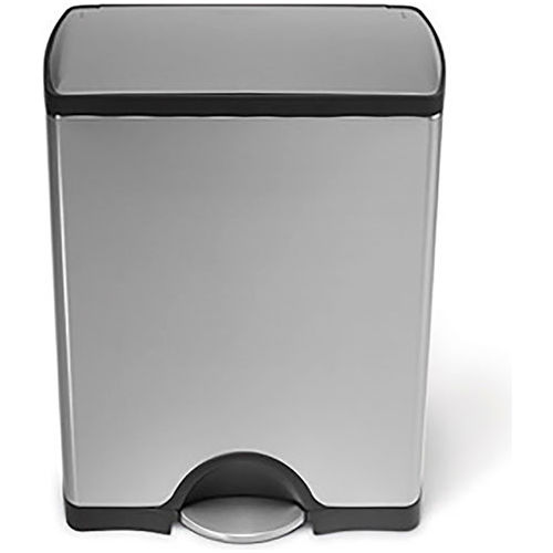 simplehuman® Rectangular Step Can - 13 Gallon Brushed SS