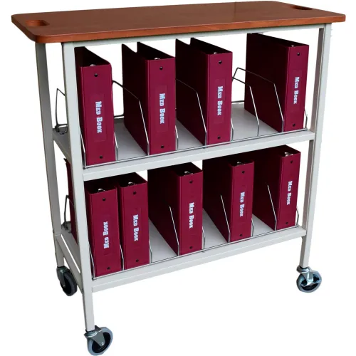Omnimed® Artisan Open Chart Rack, 16 Binder Capacity, Cherry Top with ...