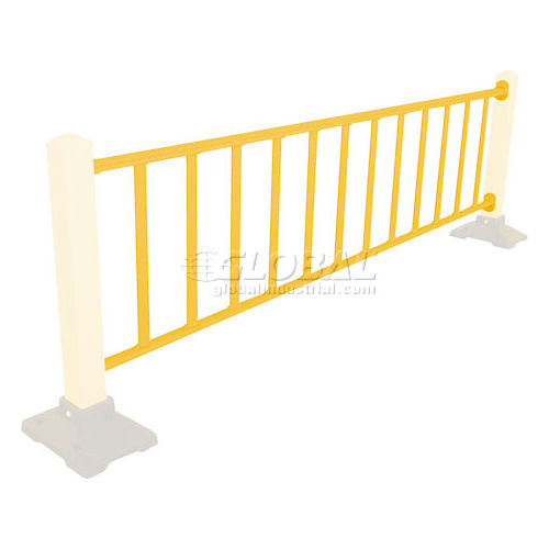Safety Steel Galvanized Rail with Bracket 10 Ft. Yellow, Rail Only