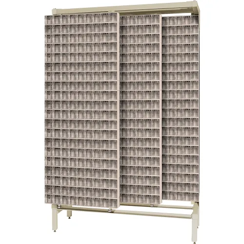 Quantum Gondola QS-309-80 Free Standing Slider System With 80 Bins Ivory