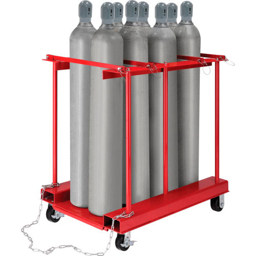 Global Industrial™ Forkliftable Cylinder Storage Caddy, Mobile For 8 ...
