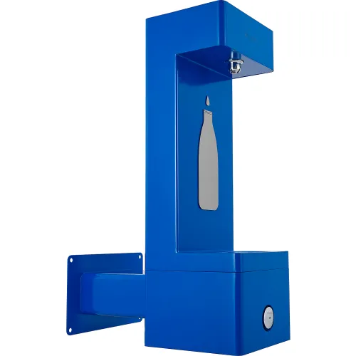 Global Industrial™ Outdoor Wall Mount Bottle Filling Station w/Filter, Blue