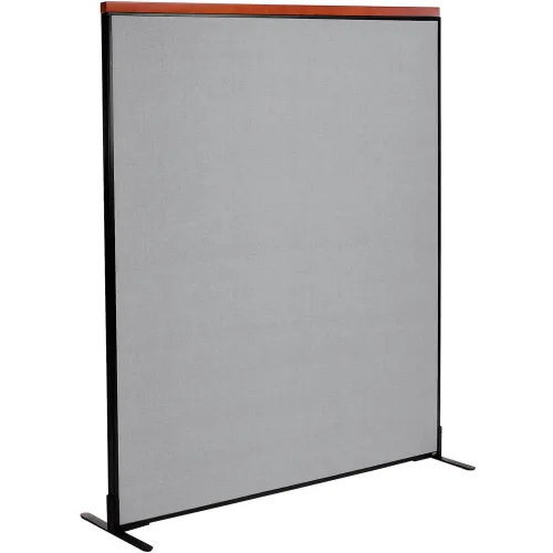 Interion® Deluxe Freestanding Office Partition Panel, 60-1/4"W x 97-1/2 ...