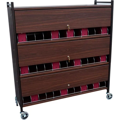 Omnimed® Large Vertical Cabinet Chart Rack with Locking Panel, 36 ...