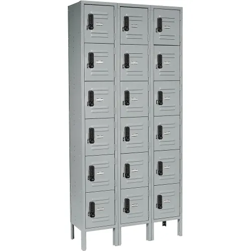 Global Industrial™ 6-Tier 18 Door Digital Locker, 36"W x 12"D x 78"H ...