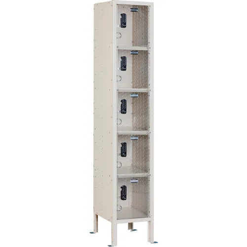 Global Industrial™ 5-Tier 5 Door Clear View Locker, Digital Lock, 12 ...