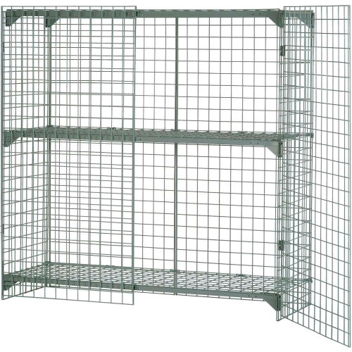 Global Industrial™ Wire Mesh Security Cage Locker, 36"Wx24"Dx48"H, Gray ...