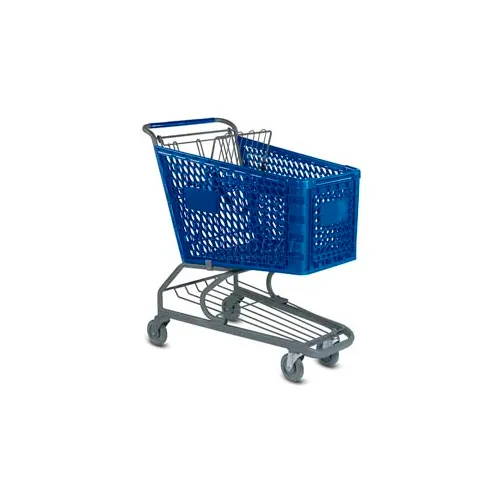 VersaCart® Blue Plastic Shopping Cart 5.2 Cu. Ft. Capacity 103-145-DBL-BH