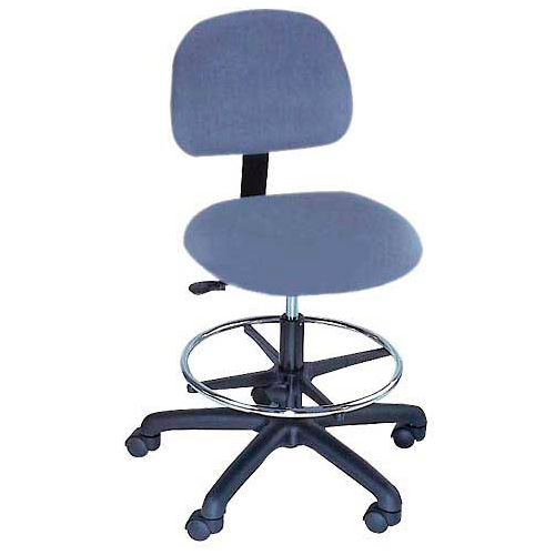 Clean Room Stool - Low Back - Pneumatic - Blue