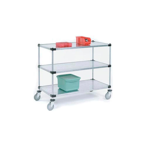 Nexel® Adjustable Shelf Cart w/2 Shelves, 800 lb. Capacity, 72"L x 18"W ...