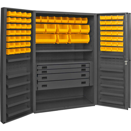 Durham Heavy Duty Work Bin Cabinet DCBDLP724RDR Deep Pocket Door - 4 ...