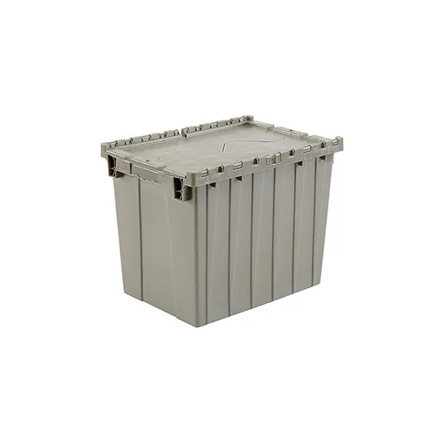 Global Industrial™ Plastic Attached Lid Shipping & Storage Container 21 ...