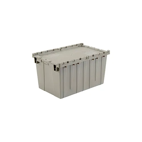 Global Industrial™ Plastic Attached Lid Shipping & Storage Container 25 ...