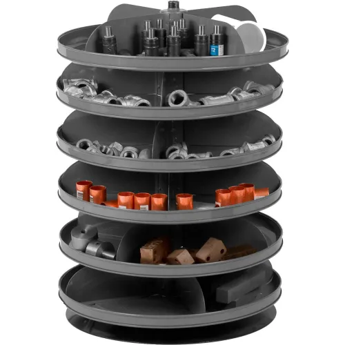 Durham 17" Diameter Rotabin® Revolving Parts Storage Shelving Center ...