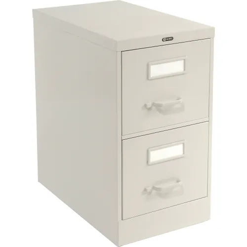 Global™ Vertical File Letter Size 2 Drawer 26-1/2"D, Light Gray