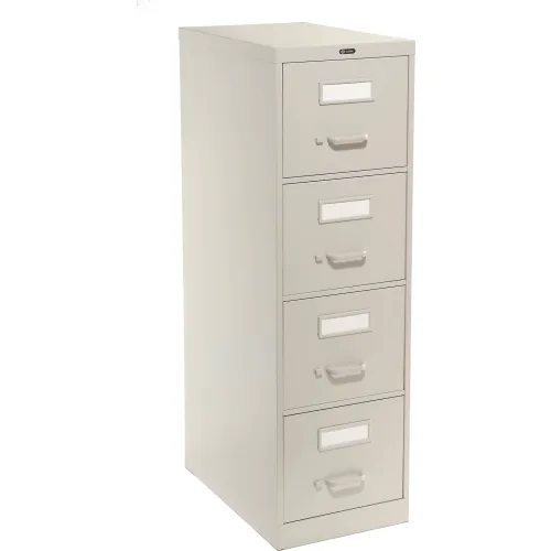 Global™ Vertical File Legal Size 4 Drawer 26-1/2"D, Light Gray