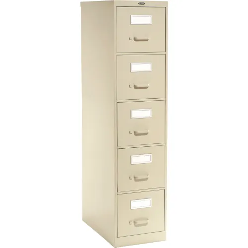 Global™ Vertical File Letter Size 5 Drawer 26-1/2"D, Desert Putty