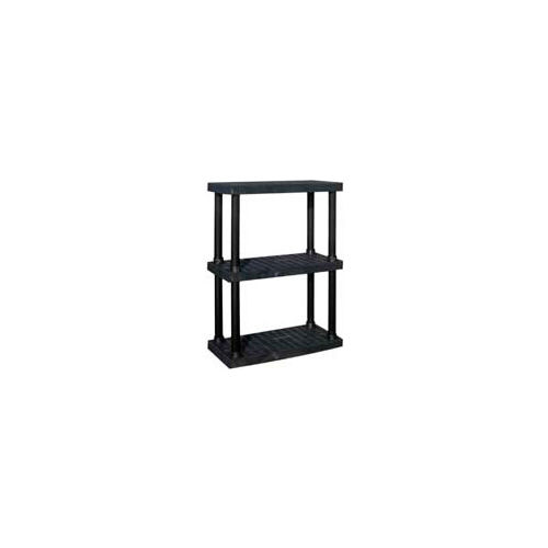 Structural Plastic Adjustable Vented Shelving, 36"W x 16"D x 45"H, Black