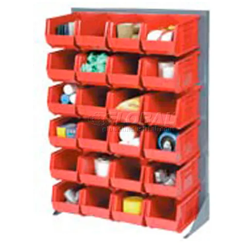 Global Industrial™ Singled Sided Louvered Bin Rack 35 x 15 x 50 - 96 ...