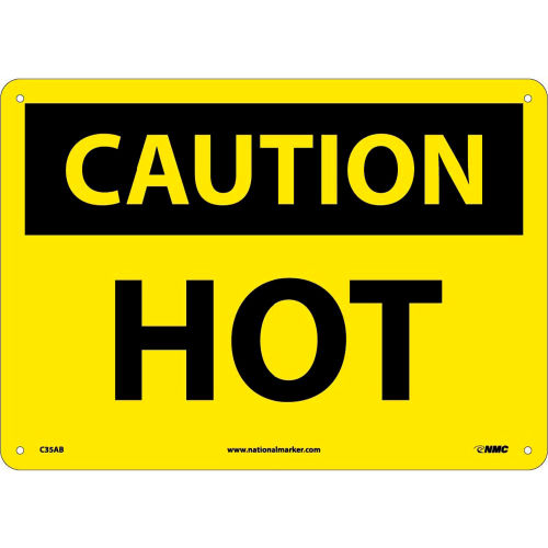 Safety Signs - Caution Hot - Aluminum