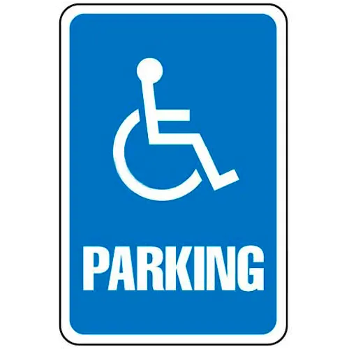 Global Industrial™ Aluminum Sign - Parking Sign - Handicap Symbol, .063 ...